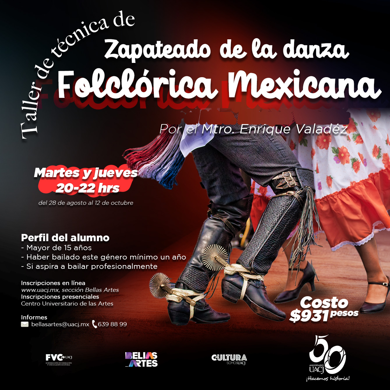 Taller de técnica de Zapateado de la danza Folclórica Mexicana